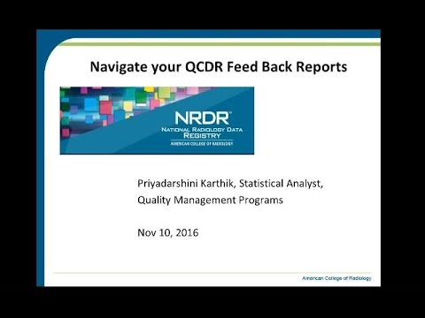 Understanding Quarter 3 QCDR Feedback Reports