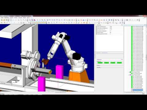 Robotic system for cutting and trimming tubes and profiles-software video