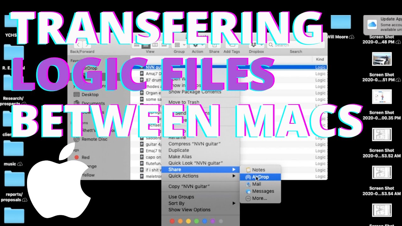 How to Transfer Logic Projects Files Between Macs