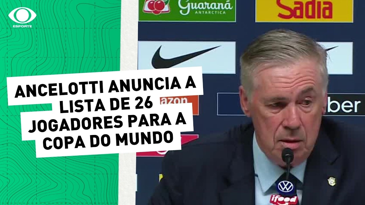 Convocação da Seleção Brasileira: Carlo Ancelotti anuncia lista para Copa