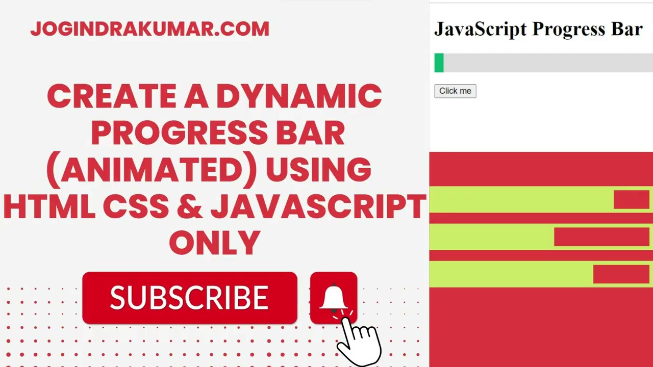 How to Create a Dynamic Progress Bar animated Using JavaScript #progress #bar #javascript