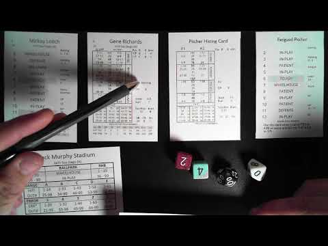 Payoff Pitch Baseball - How to Play - The Cards, Dice, Rulebook and Charts (Indexed in description)