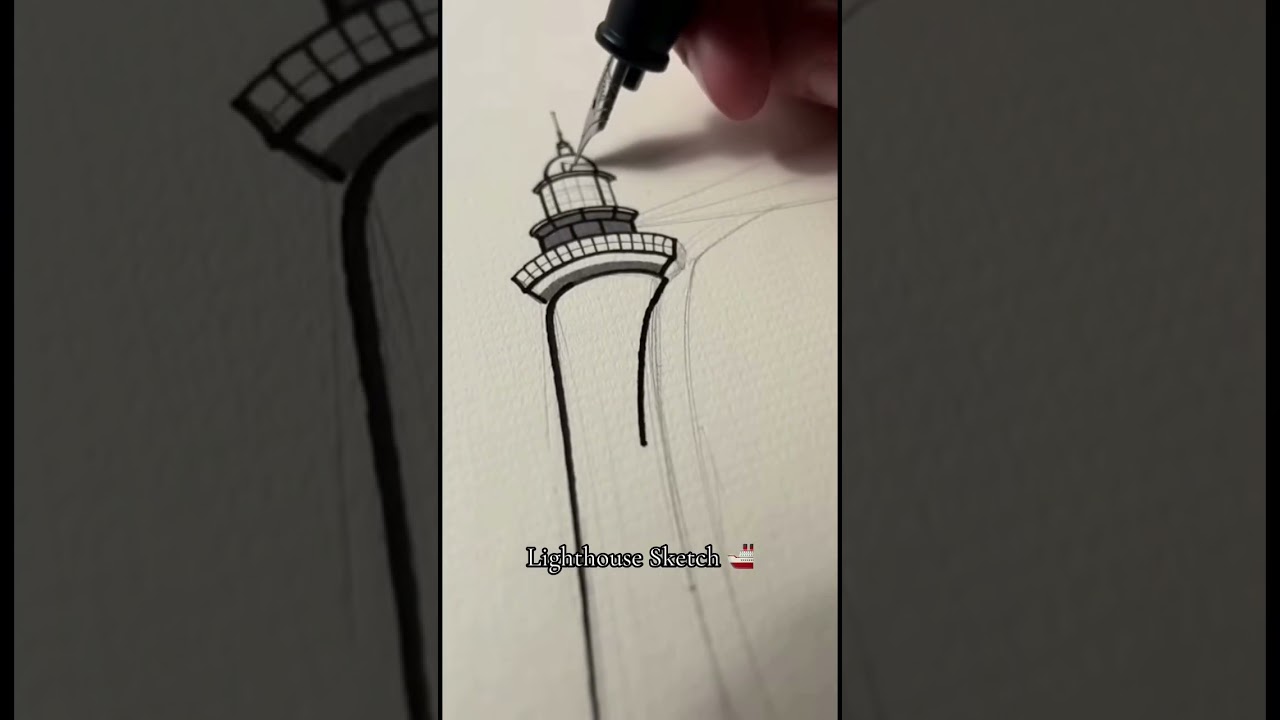Lighthouse Sketch In Ink #art #creative #sketch #indie