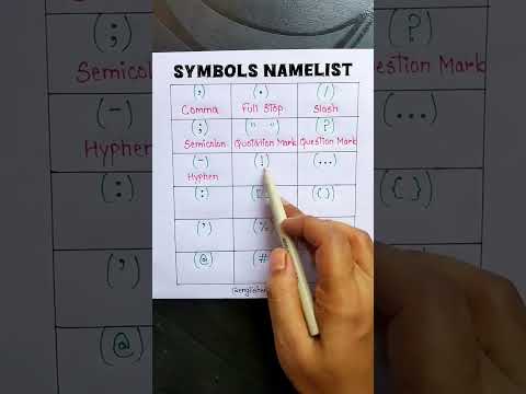 Symbols Namelist 🔤✨ . . . #english #englishgrammar #symbol #education