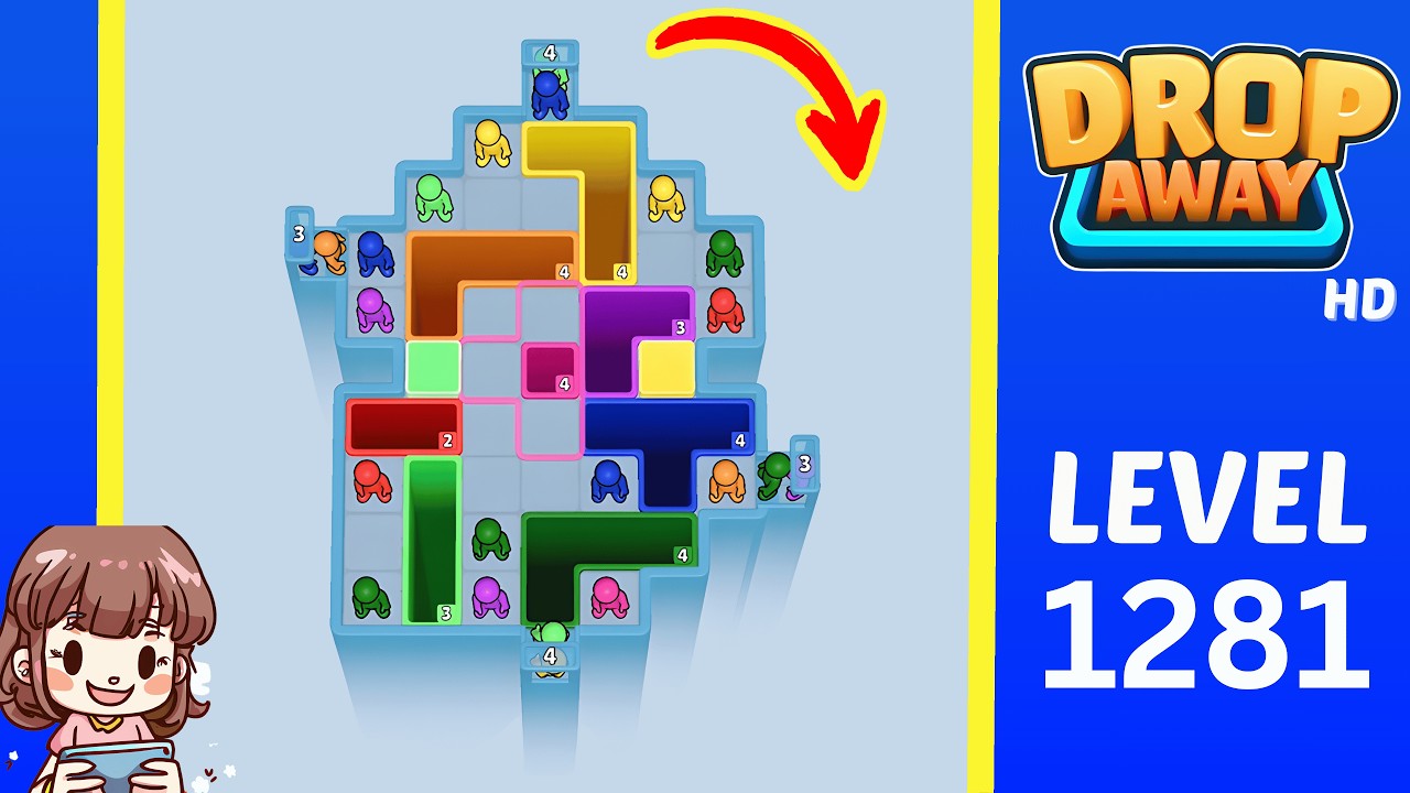 Drop Away Level 1281 Solution Walkthrough