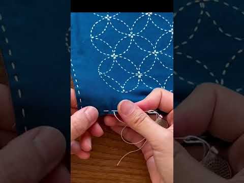 DIY Sashiko fabric tray tutorial on our channel! #sashiko #stitch #handmade #giftmaking #shorts