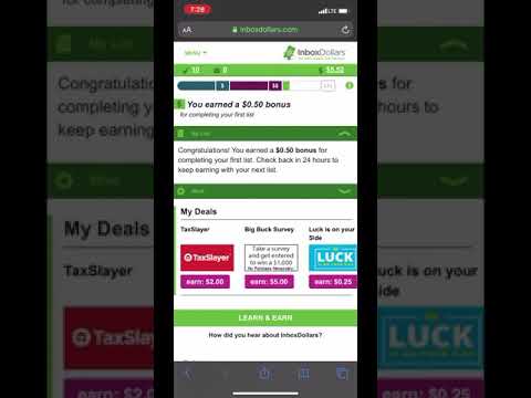 How to Earn Money (Up to $100) with InboxDollars (The Authentic) Showing Earning Features