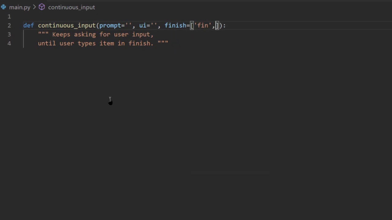 Python 3 | Continuous User Input