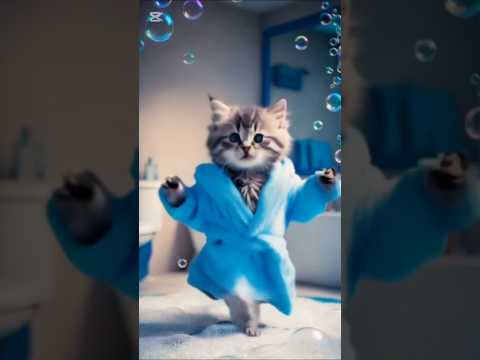 cute cat funny dance video πΉ || #funny #funnydance #ytshort #shortfeed #youtubeshorts #shortviral