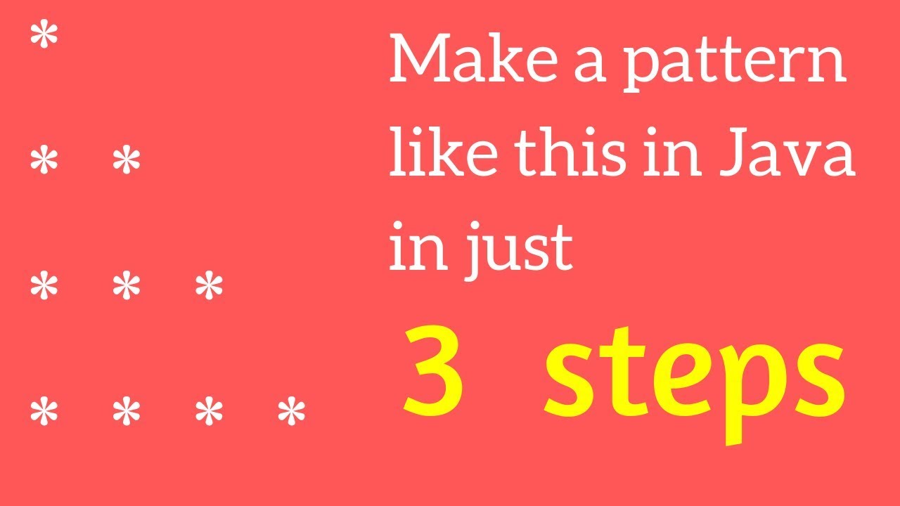 Making Pyramid Pattern in Java in just 3 simple steps | Java Beginner | Code With Z