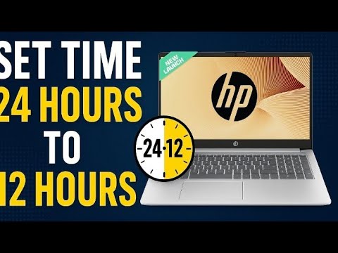 how to change 24 hour time to 12 hour format on laptop tutorial ⏱️💻