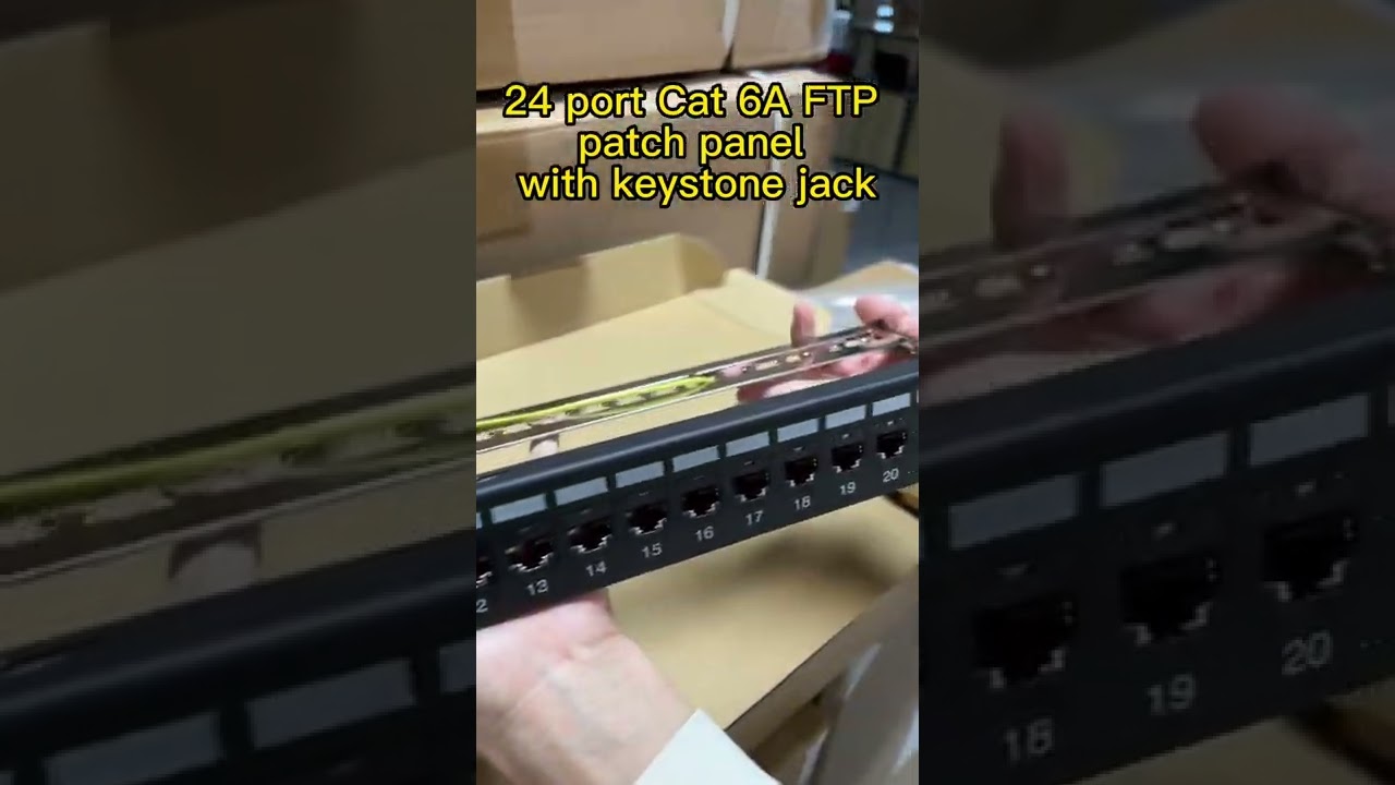 24 port Cat 6A FTP patch panel with keystone jack
