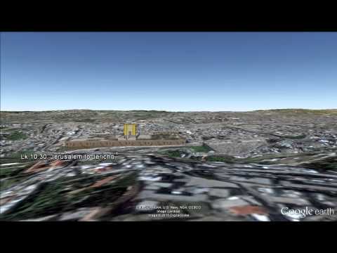 Google Earth-Lk 10.30, Jerusalem to Jericho