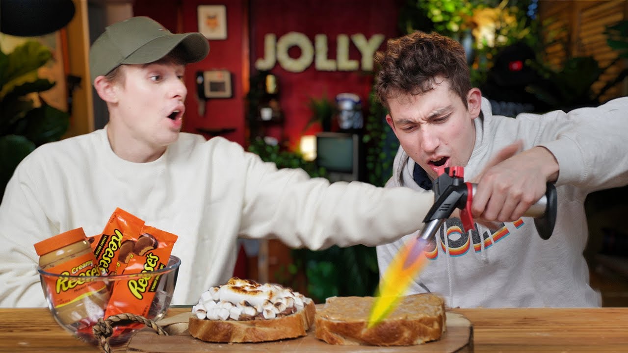 Creating the ultimate Peanut Butter sandwich.