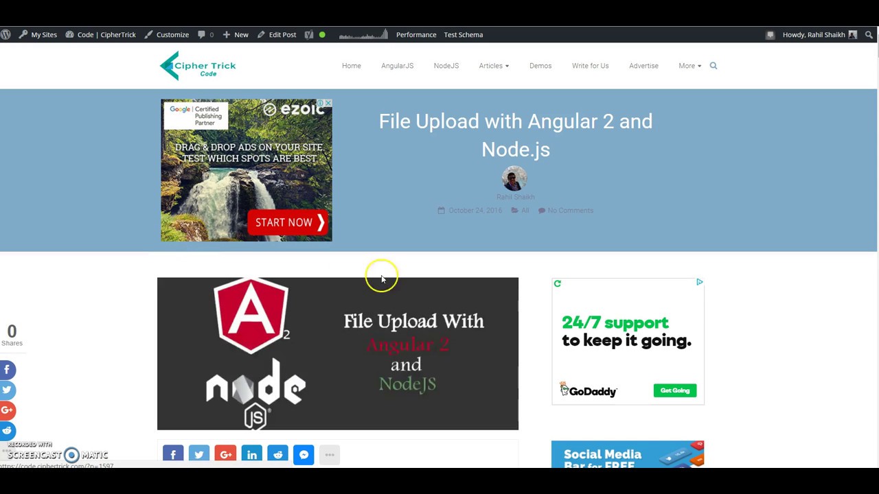 File Upload with Angular 2 and NodeJS