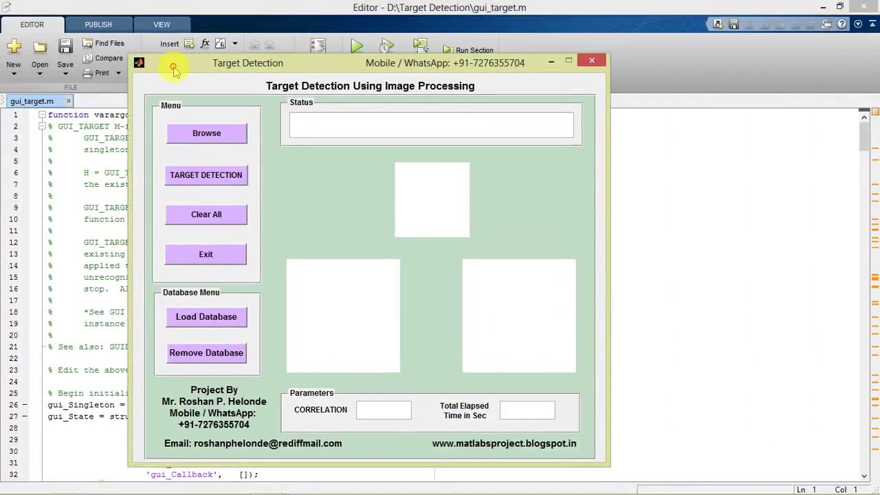 Target Detection Using Image Processing Final Year Project with Source Code