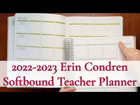 NEW 2022-2023 ERIN CONDREN SOFTBOUND TEACHER PLANNER WALKTHROUGH & REVIEW