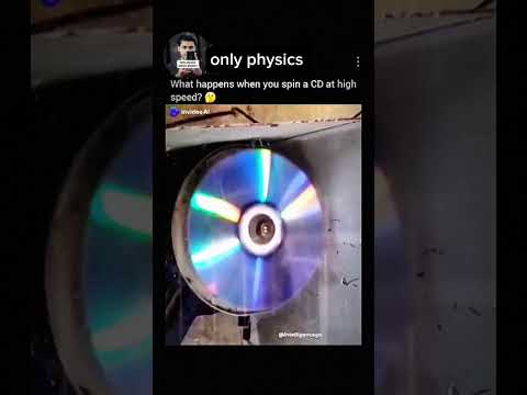 amazing experiment with CD must watch this video. best example of centrifugal force