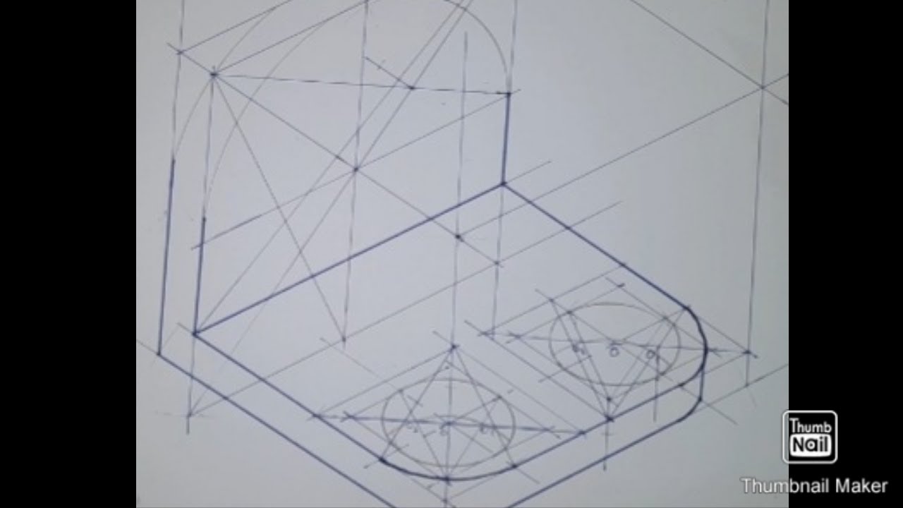 Isometric Drawing from Orthographic views Example 3