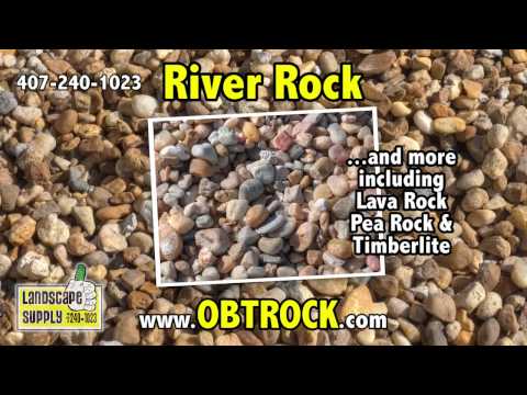 River Rock in Orlando - delivery, installation by Landscape Supply