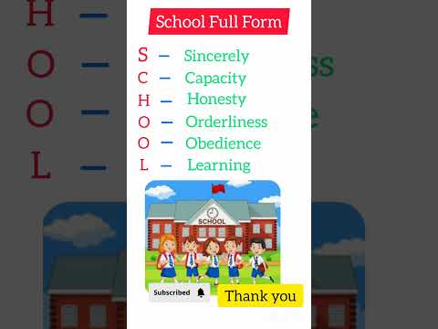 School Full Form #Full form of school #ytshorts #education