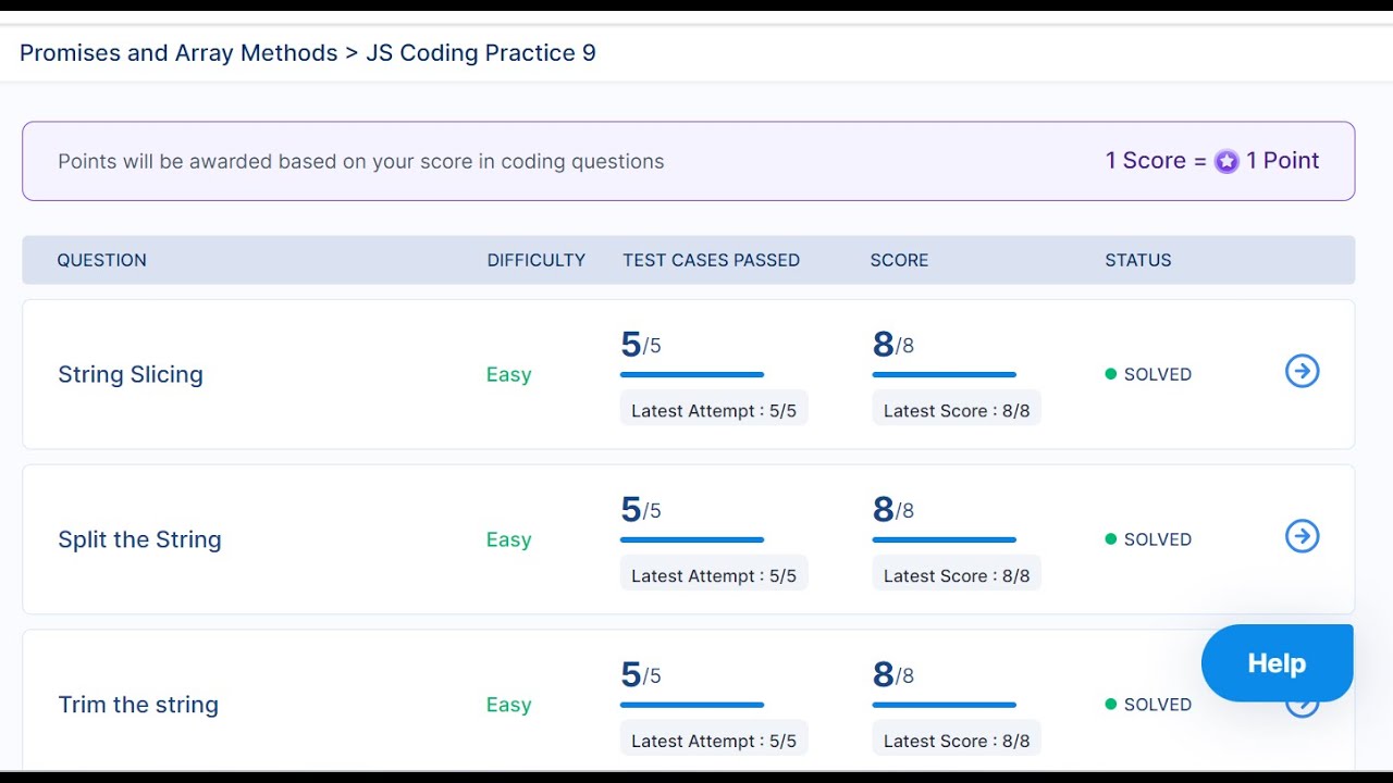 Promises and Array Method JavaScript essentials Js Coding Practice  9 answers| Nxtwave intensive 2.0
