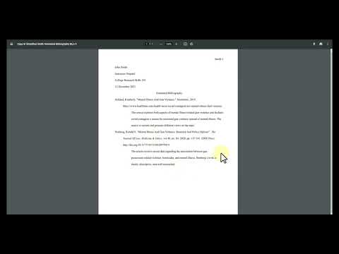 MLA (9th ed) Formatting: Annotated Bibliographies in Google Docs