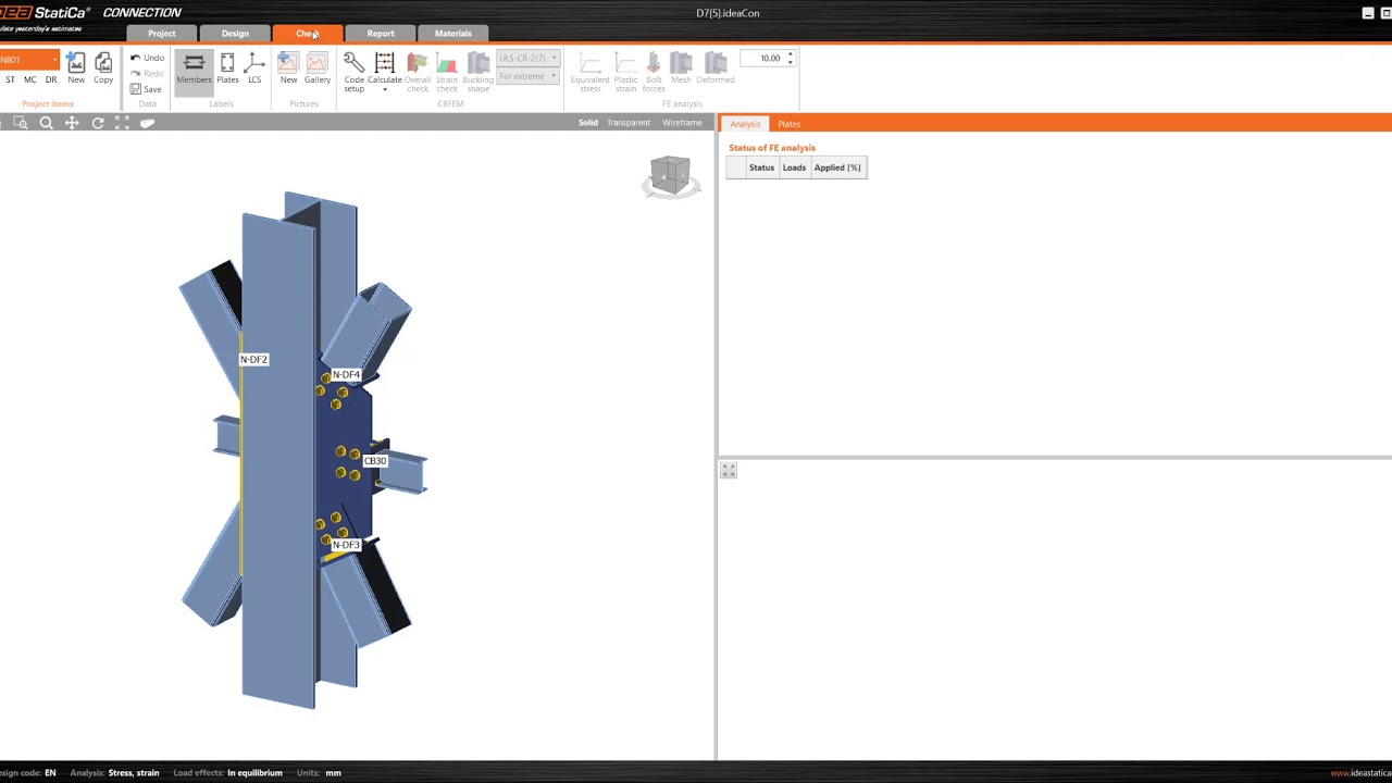 IDEA StatiCa BIM workflow with SCIA Engineer