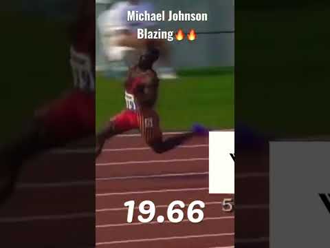 Michael Johnson the GREATEST All-around sprinter ever! WR setting 19.66s #throwback #shorts #fast