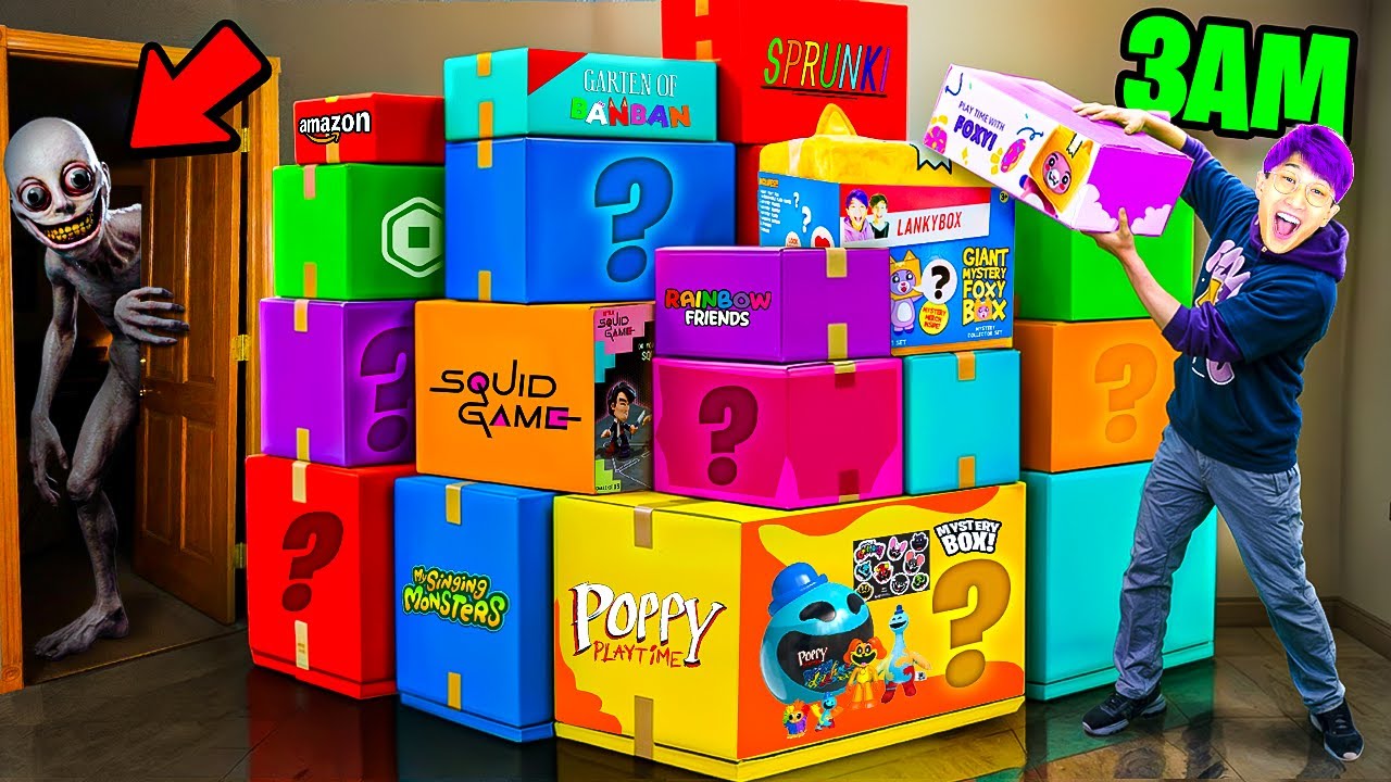 We Opened 100 MYSTERY BOXES! (AT 3AM...)