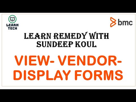 BMC Remedy Forms -View Vendor Display Only