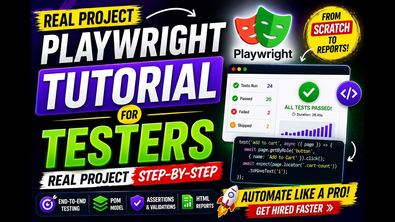 Playwright Tutorial for Testers | Real Project Step-by-Step (Beginner to Advanced)
