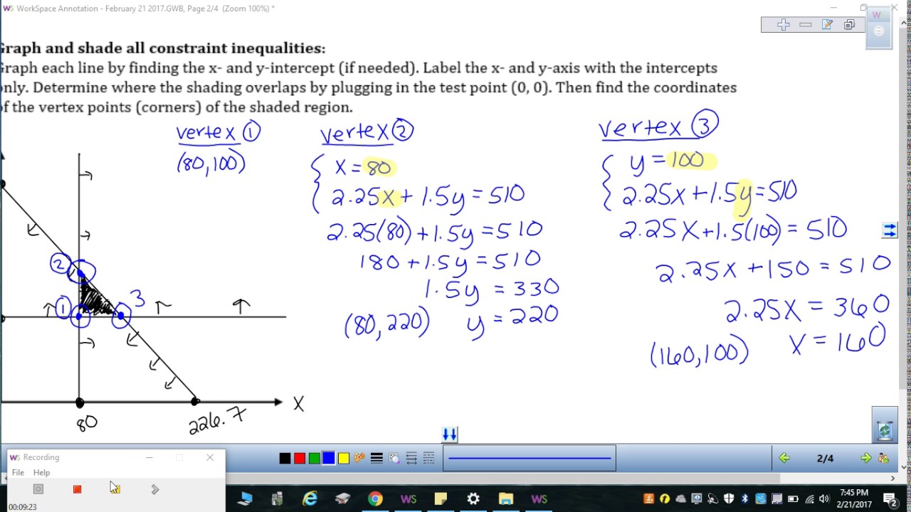 7 6 Linear Programming Lesson