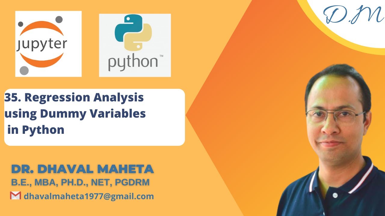35. Regression Analysis using Dummy Variable in Python || Dr. Dhaval Maheta