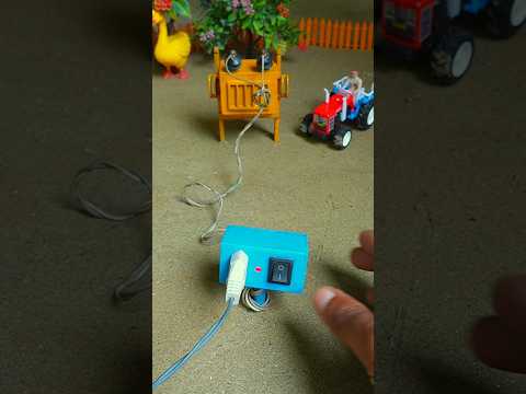 Mini hand pump project water with supply motor eating cow hen and farm #waterpump #shorts #380