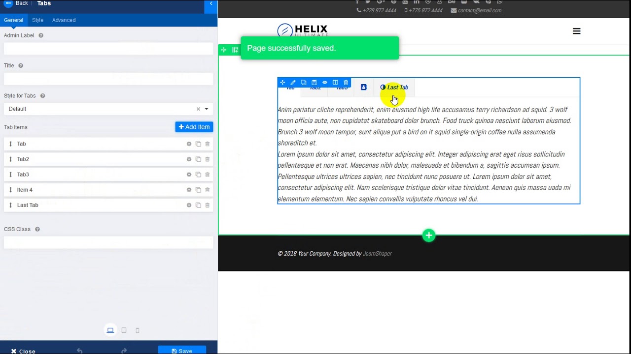 How to use Tab addon (SP Page Builder)
