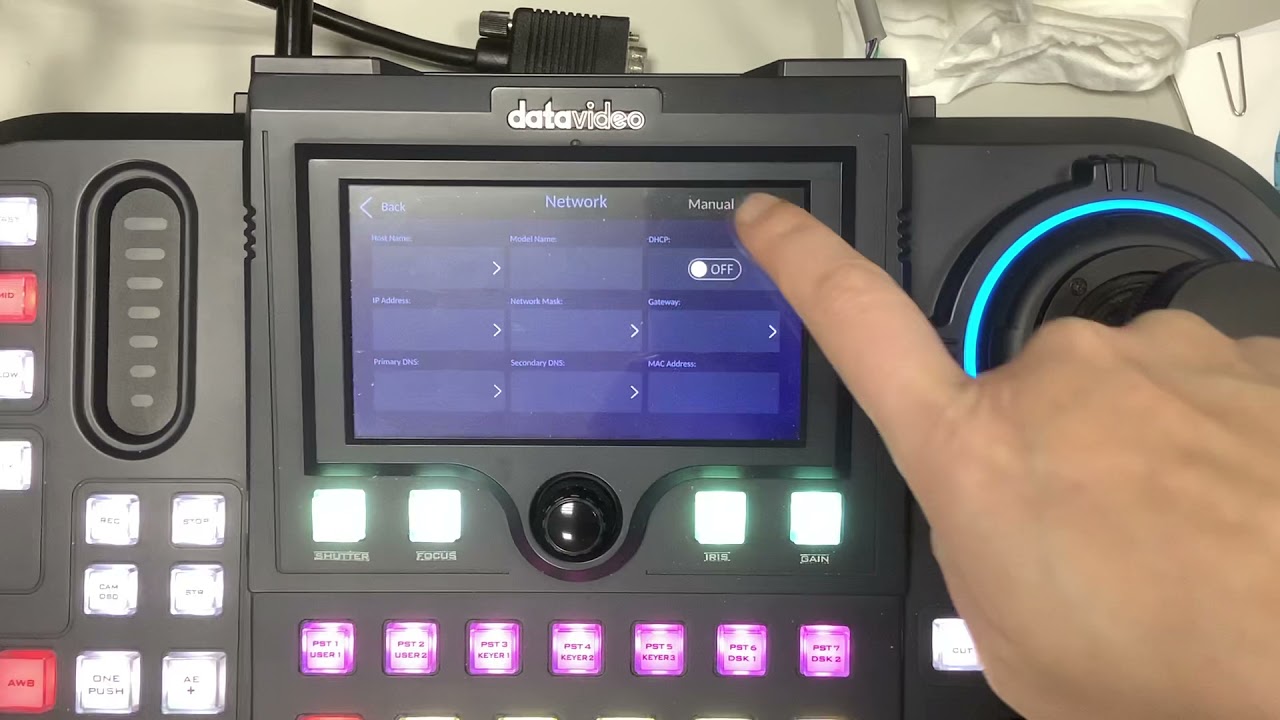 RMC-300A key in the IP manually from anywhere