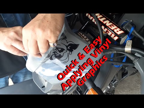 Quick and Easy Vinyl Graphics Application - The DR650 Gets A New Decal