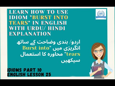 Learn How to Use Idiom "Burst Into Tears" in English | Idioms Pt 10 | #shorts | Eng Lesson 25