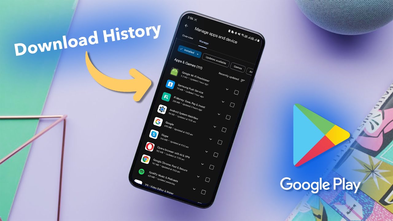 How to See Download History on Google Play Store?