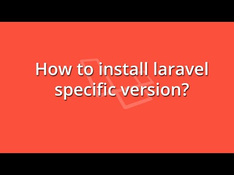 How to install laravel specific version?