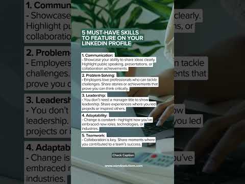 5 skills to feature on your LinkedIn profile #linkedin