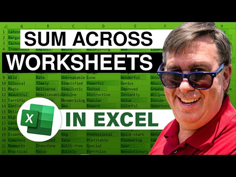 Excel How To Sum Data Across Worksheets, Whether The Rows Are Lined Up Or Not - Episode 2572