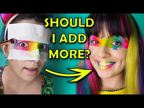 Neon RAINBOW TAPE makeup trend - the easy way out?! ๐