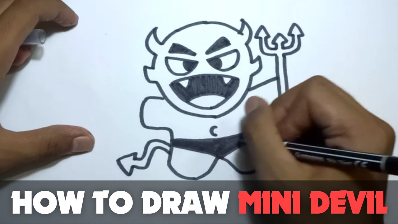 How to Draw a Cartoon - Mini Devil (Tutorial Step by Step)