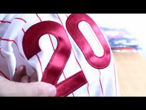 Philadelphia Phillies 20 Mike Schmidt white blue strip throwback MLB Jersey for sale