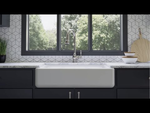 KOHLER Whitehaven Farmhouse Sink with Self Trimming® Feature