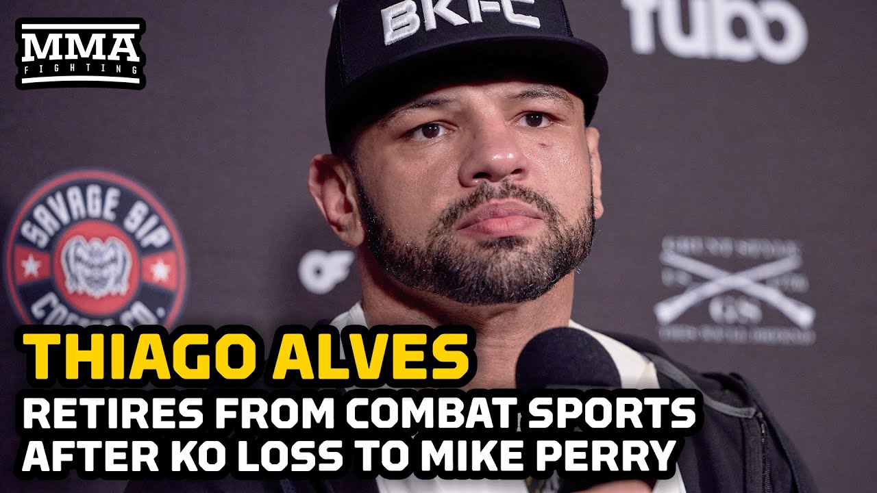 Thiago Alves Retires After Mike Perry Knockout Loss | BKFC KnuckleMania 4