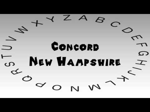 How to Say or Pronounce USA Cities — Concord, New Hampshire