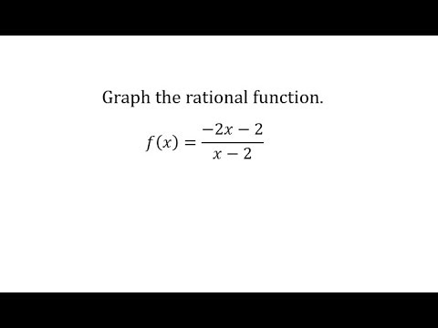 Graph and Determine Key Components of a Rational Function (linear ...